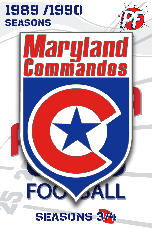 Arena Football MARYLAND COMMANDOS LOGO '89 Season| PinForce